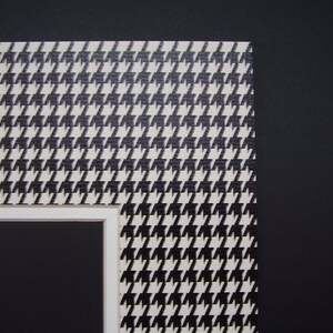 Picture Mat Double Houndstooth Print Black and White 16x20 Mat for ...