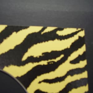 Picture Mat Yellow Black Tiger Stripe Print 8x10 for 5x7 Photo or Art ...