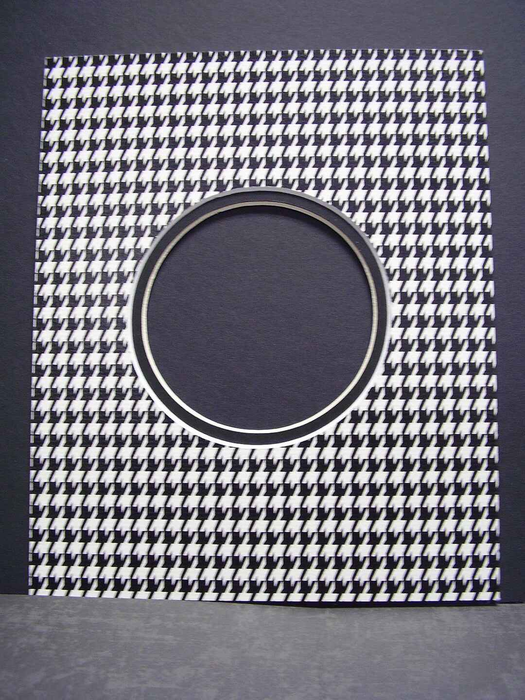 Picture Frame Mat Houndstooth Check Black and White 8x10 for - Etsy