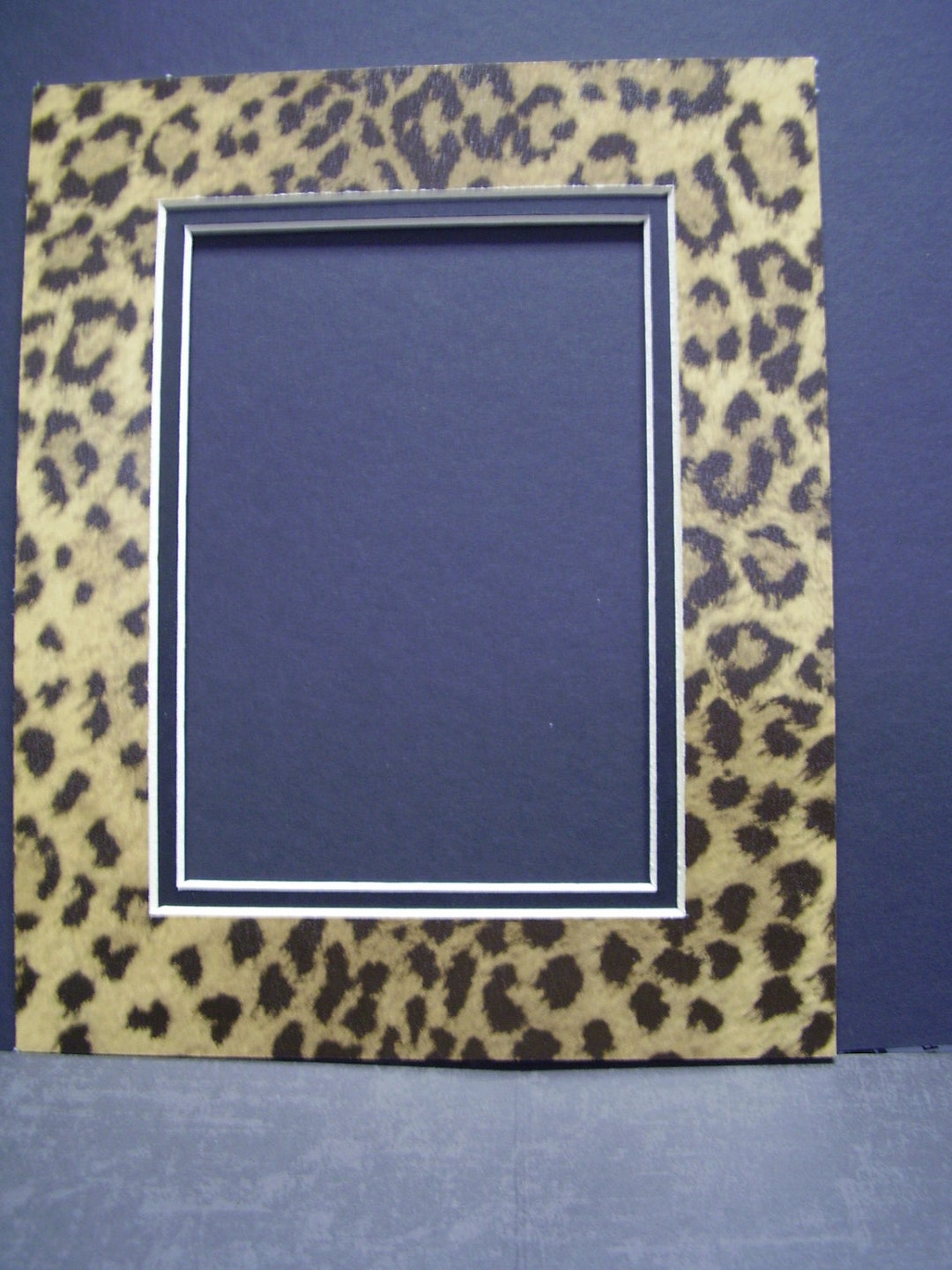 Picture Mat Leopard Cheetah Jaguar Animal Print With Black Liner Mat ...