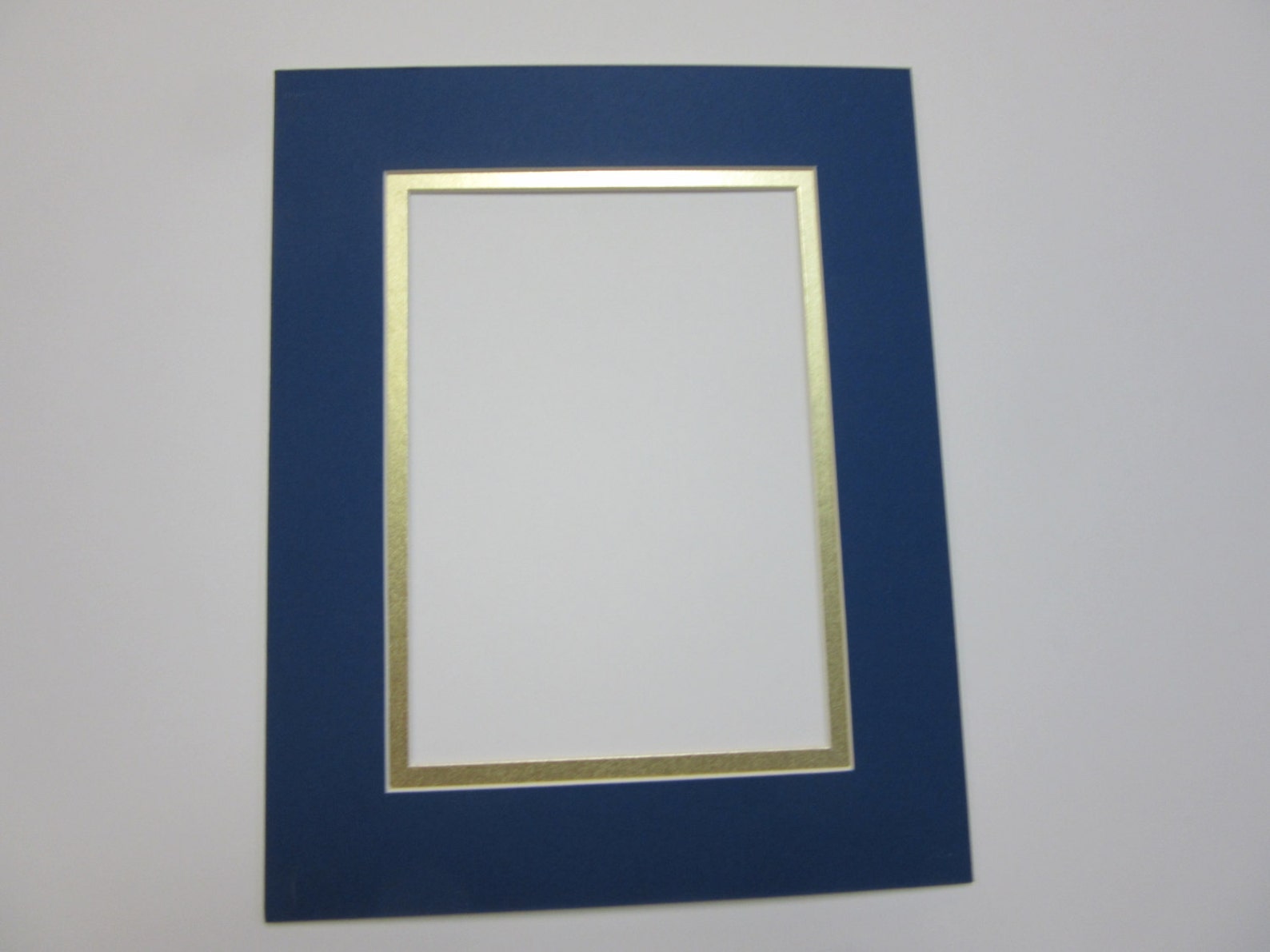Picture Frame Mat Royal Blue With Gold Liner 16x20 for 11x14 Photo or ...