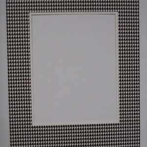 Picture Mat Double Houndstooth Print Black and White 16x20 Mat for ...