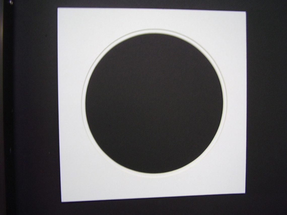 Picture Frame Mats White 4"x4" Mat With 3 Inch Round Circle Cutout Set ...