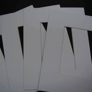 Picture Framing Mats White Singles for Business Card Custom SET OF 3 - Etsy