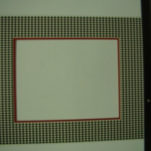Picture Mat Double Houndstooth Print Black and White With Red 11x14 Mat ...