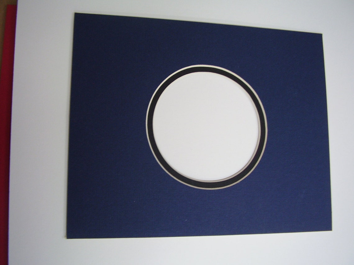 Picture Frame Mat Navy Blue With Black Double 8x10 For4 X 6 - Etsy