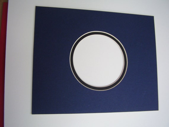 Picture Frame Mat Navy Blue With Black Double 8x10 For4 X 6 - Etsy