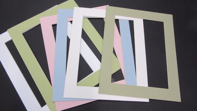 Picture Framing Mat CHOICE of Colors 5X7 for 4x6 Photo or Art Rectangle ...