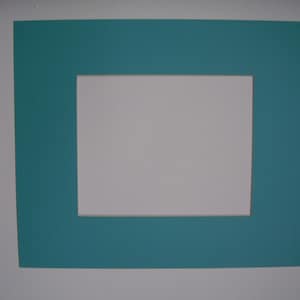 Picture Frame Mat Turquoise Blue Single Mat 11x14 for 8x10 Photo or Art ...