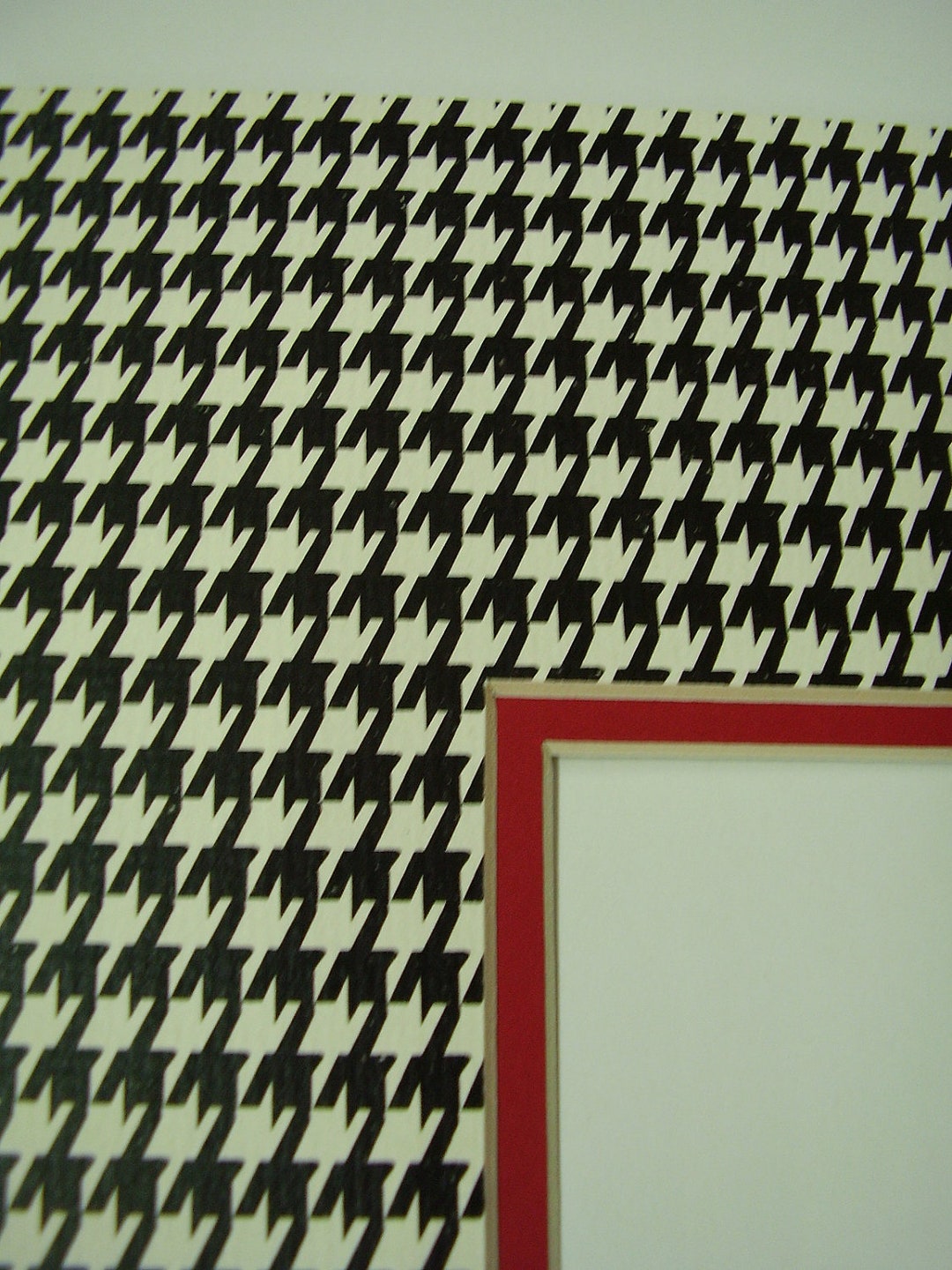 Picture Mat Double Houndstooth Print Black and White 16x20 Mat for ...