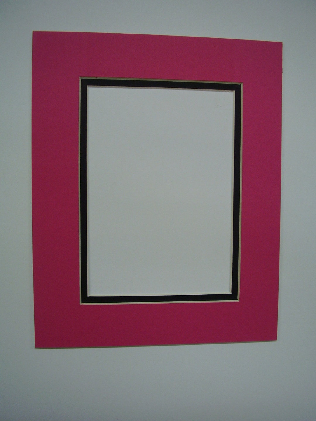 Picture Framing Mat Hot Pink With Black Liner 8x10 for 5x7 or 4x6 or 2 ...