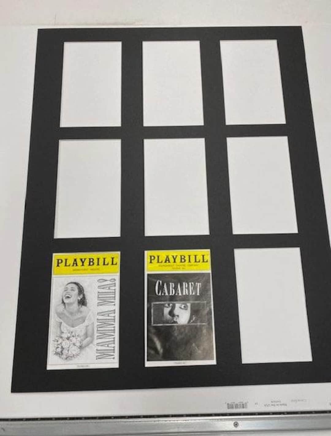 Picture Mat for 9 Theater Programs Broadway Fits 24"x30" Standard Frame ...