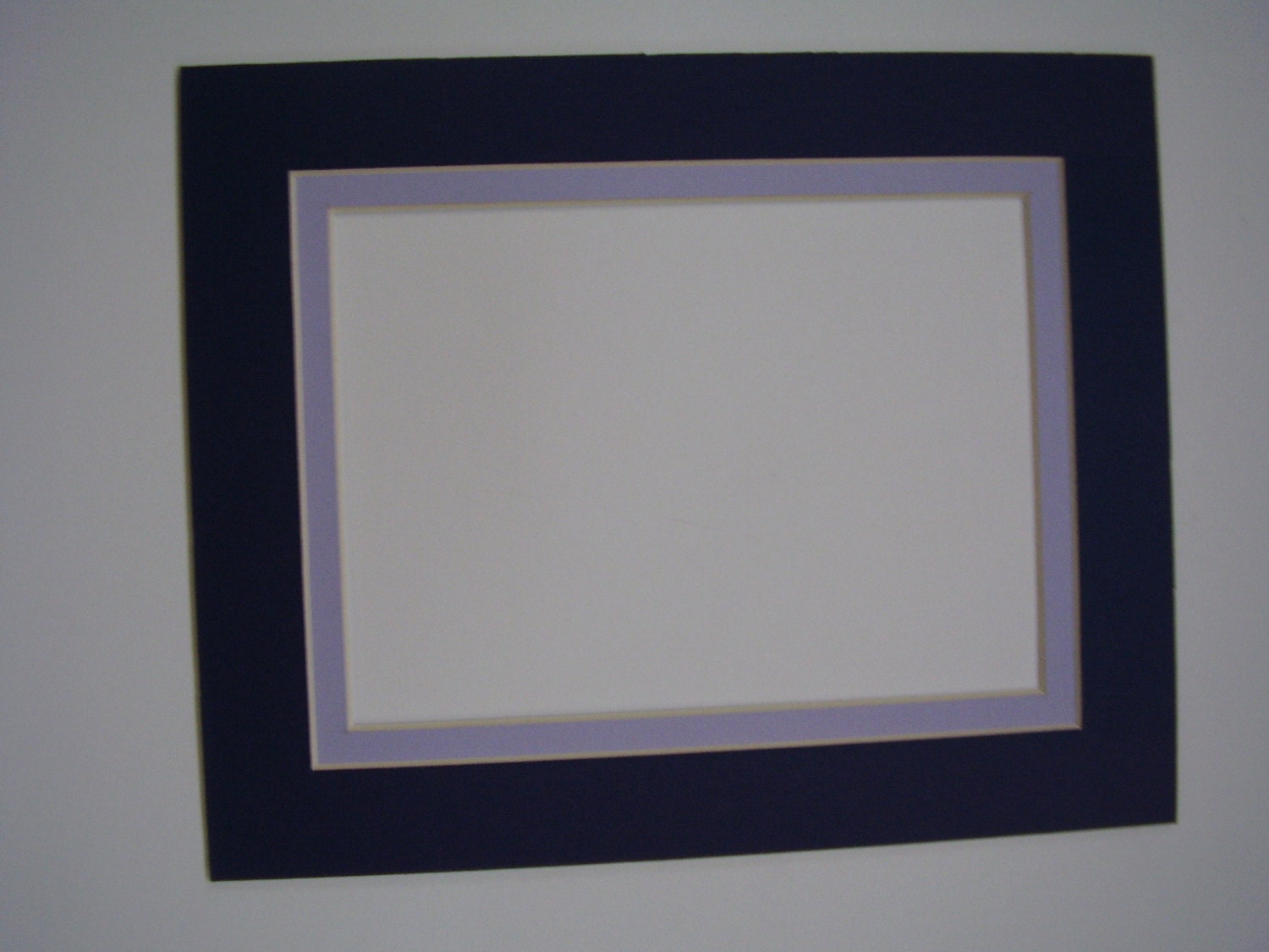 Picture Frame Mat Navy Blue with Lavender liner Double 8x10 | Etsy