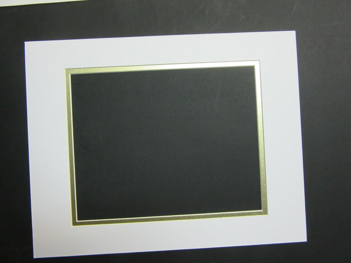 Picture Framing Mat White With Gold Liner 11x14 for 8x10 Photo - Etsy