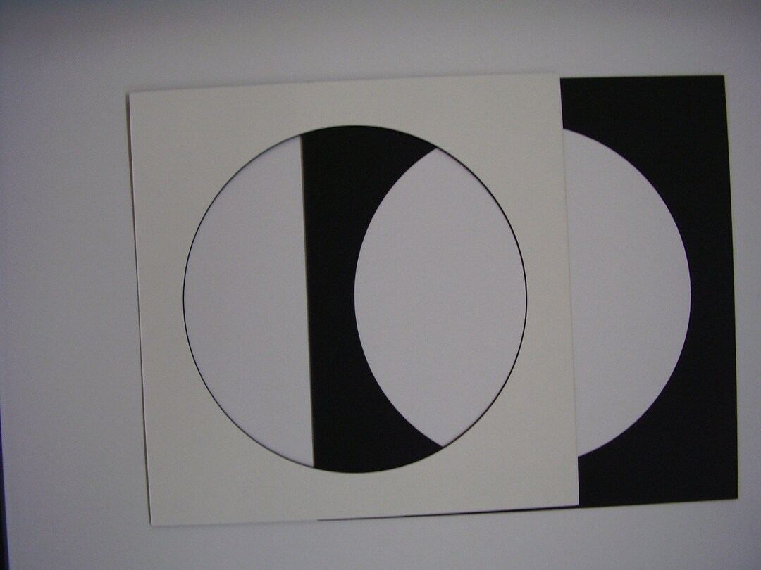 Picture Frame Mat White and Black Mats With Black Core 14x14 With 11 ...