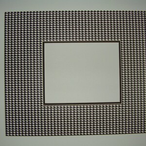 Picture Mat Double Houndstooth Print Black and White 18x24 Mat for 8x10 ...
