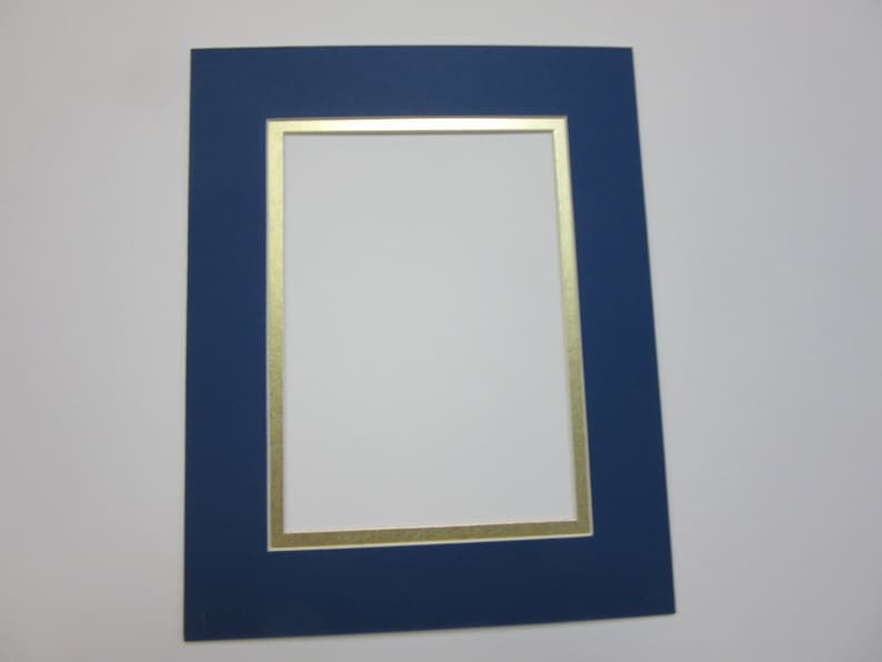 Picture Frame Mat Royal Blue With SILVER or GOLD Liner 11X14 FOR 8X10 ...