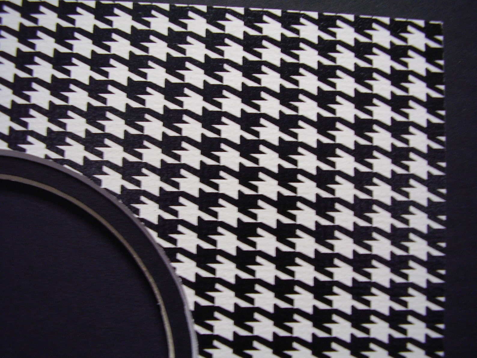 Picture Frame Mat Houndstooth Check Black and White 8x10 for | Etsy