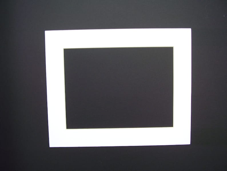 Picture Frame Mat CUSTOM ORDER White With White Liner 1 Mat - Etsy
