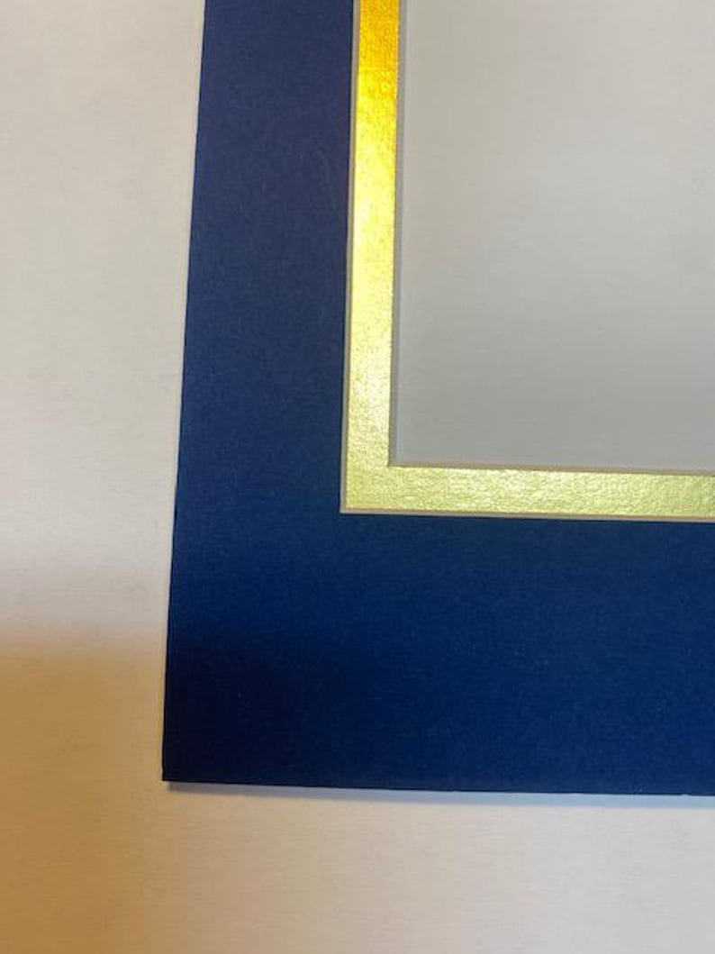 Picture Frame Mat Royal Blue With SILVER or GOLD Liner 11X14 FOR 8X10 ...