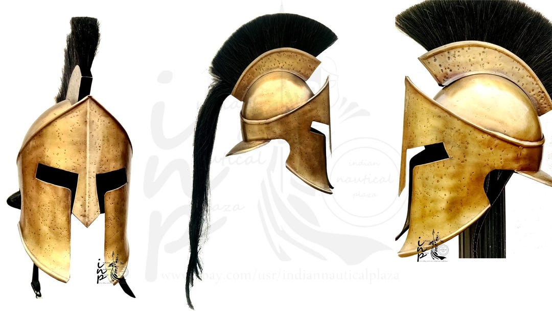 Medieval 300 Movie King Leonidas Spartan Helmet Knight Greek Helmet ...