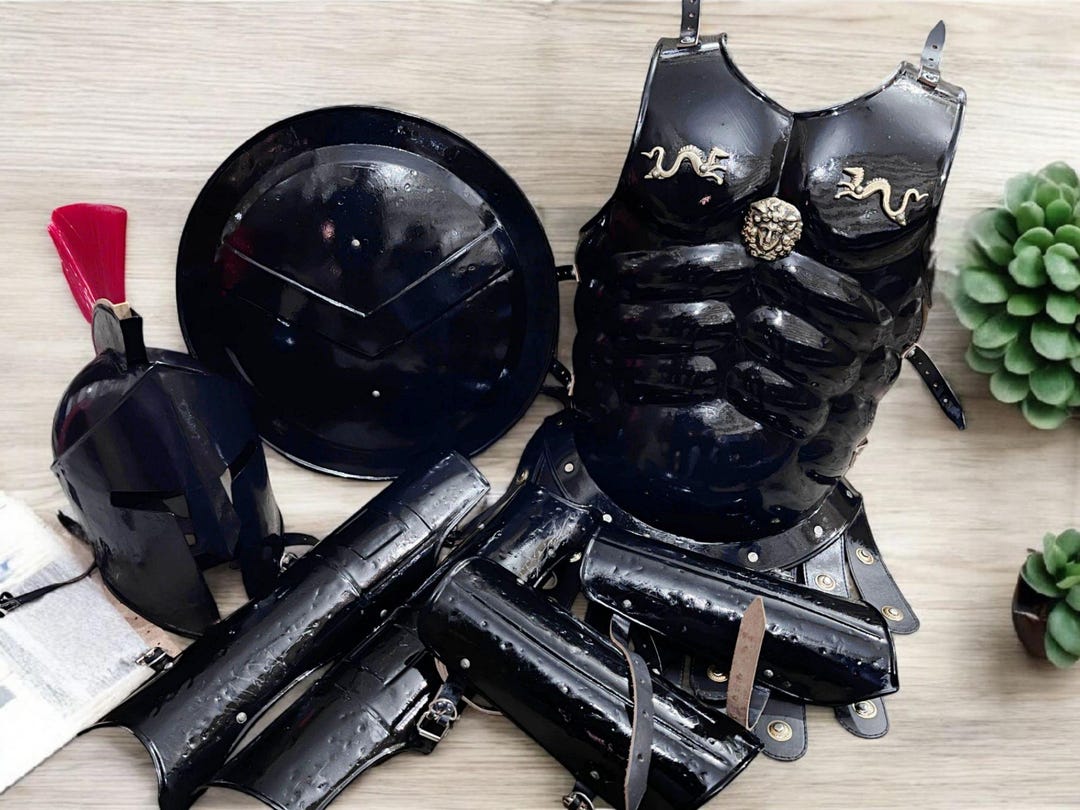 Medieval Full Muscle Spartan Set,king Leonidas 300 Costume ,greek ...