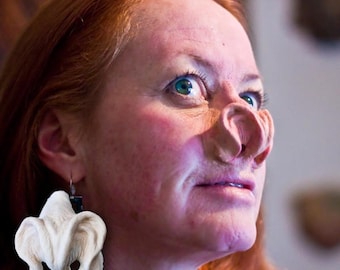 Vampire/bat Face Prosthetic, Encapsulated Silicone Prosthetic - Etsy