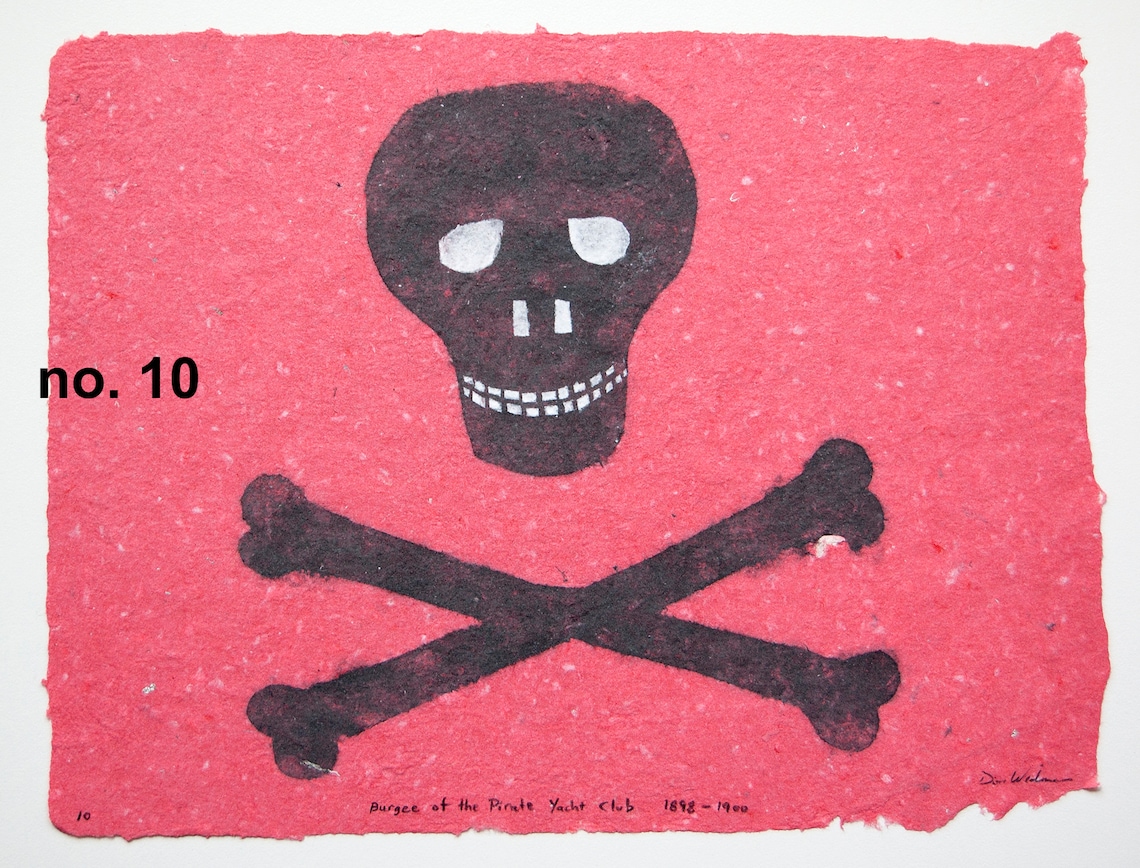 Burgee of the Pirate Yacht Club 1898-1900 nautical sledge | Etsy