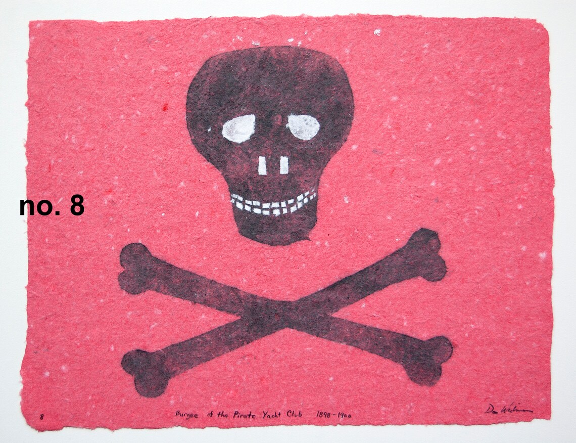 Burgee of the Pirate Yacht Club 1898-1900 nautical sledge | Etsy