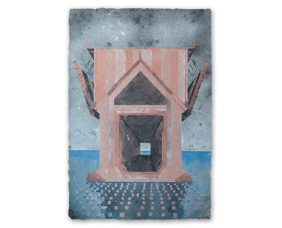 Ore Dock No. 4 (marquette, Michigan): Handmade Paper With Pulp Painting ...