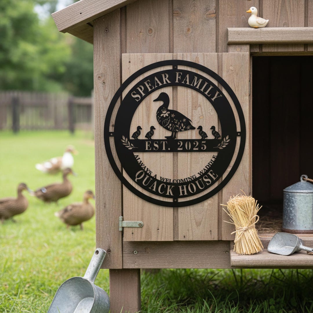 Cutsom Metal Duck House Sign, Duck House Decor, Duck House Metal Sign ...