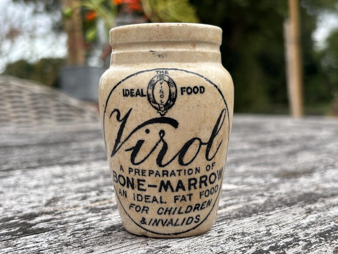 Virol Bone Marrow Jar: Vintage Pottery Kitchenalia. - Etsy UK