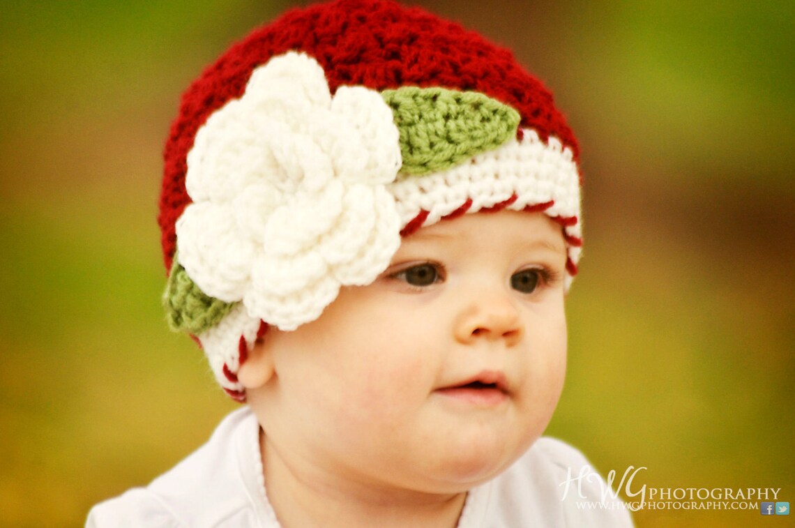 Girls Christmas Hat / Girls Winter Hat / Girls Beanie / - Etsy