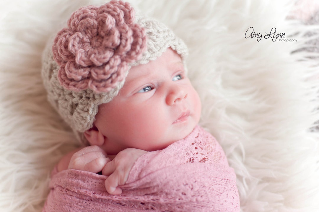 Baby Girl Hat / Girls Beanie / Newborn Baby Hats / Crochet Girls Hat ...