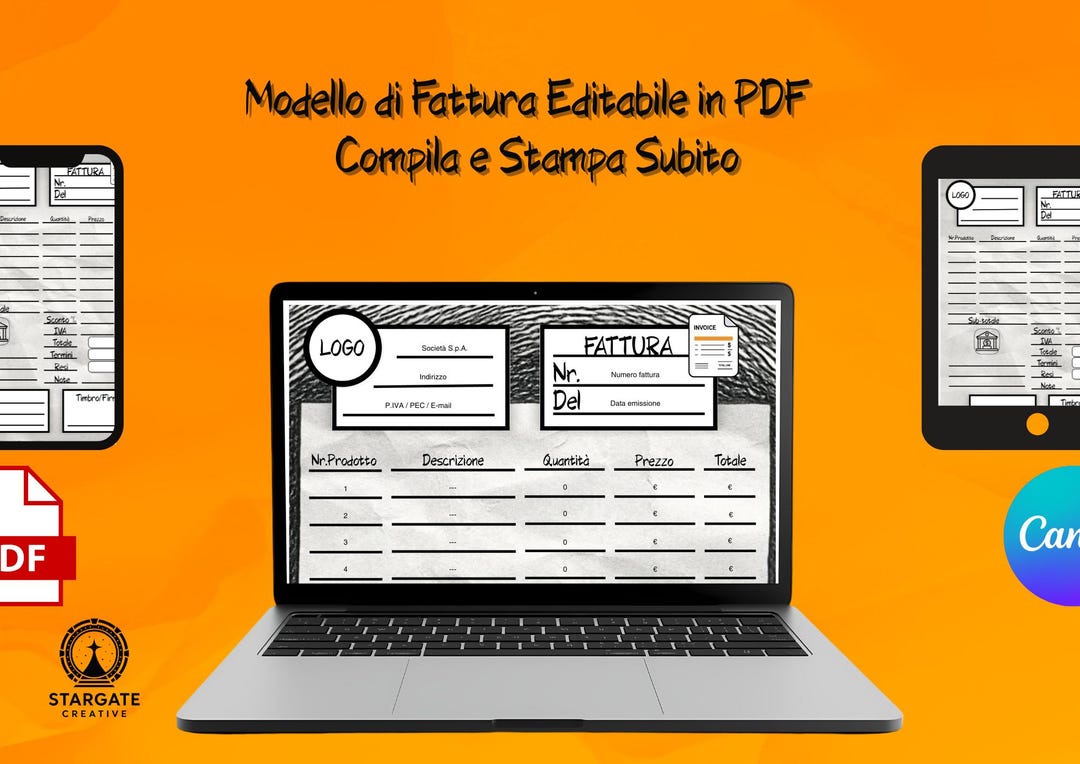 Editable PDF Invoice Template | Fillable Invoice for Professionals ...