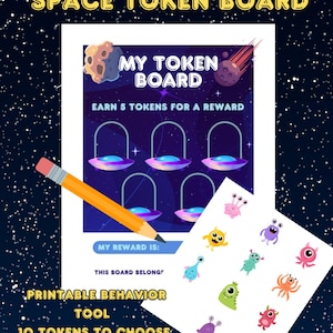 Space Alien Theme Token Board – Printable Reward Chart for Kids ...