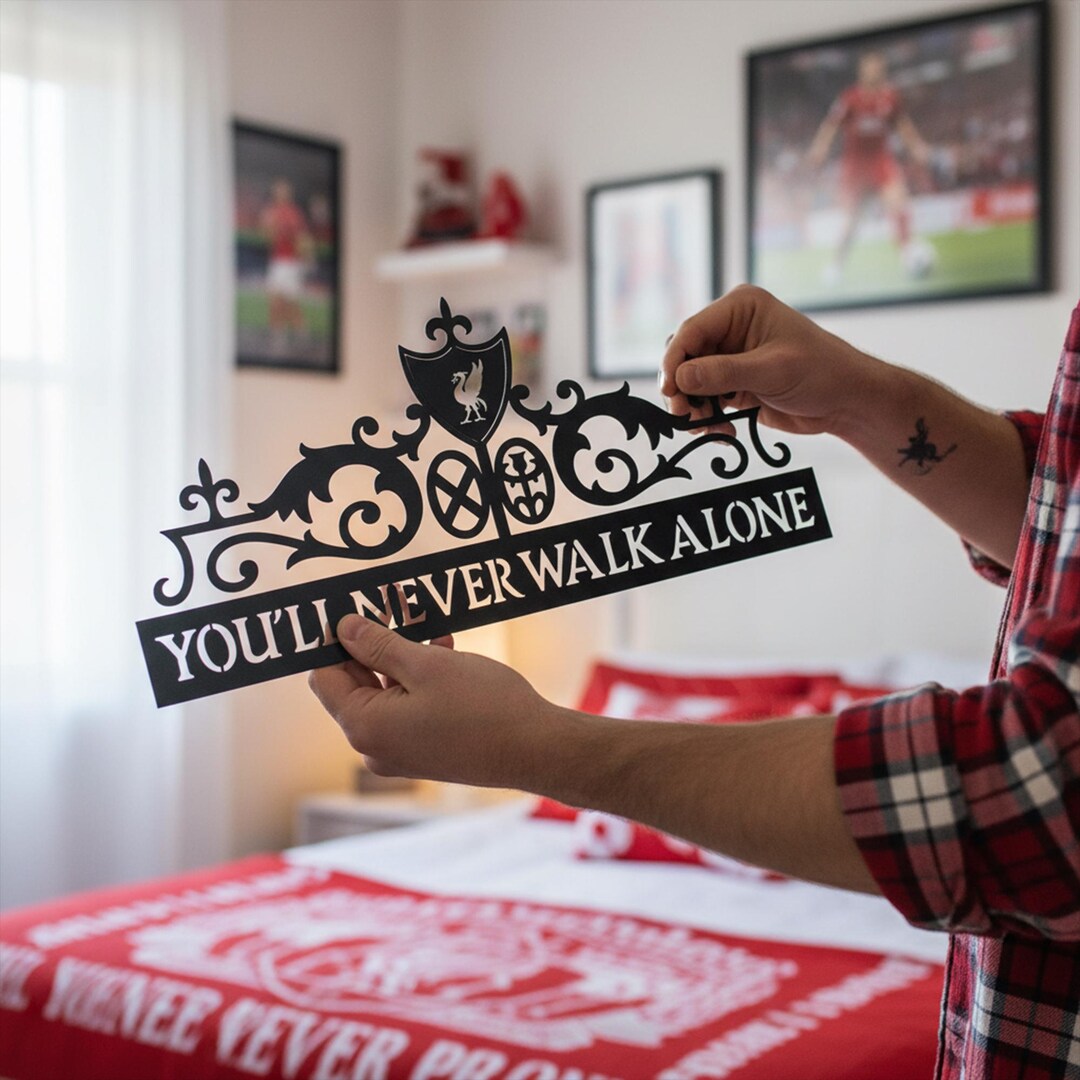 Personalized Liverpool FC Metal Wall Art, You'll Never Walk Alone Wall ...