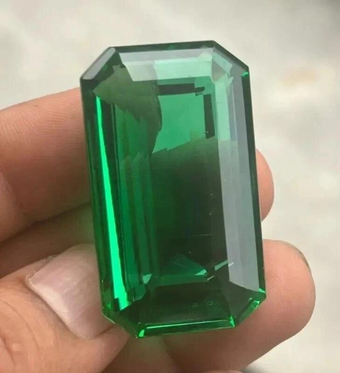 102.45 Ct Emerald Cut Tsavorite Garnet Gemstone: Jewelry Making (32x25 ...