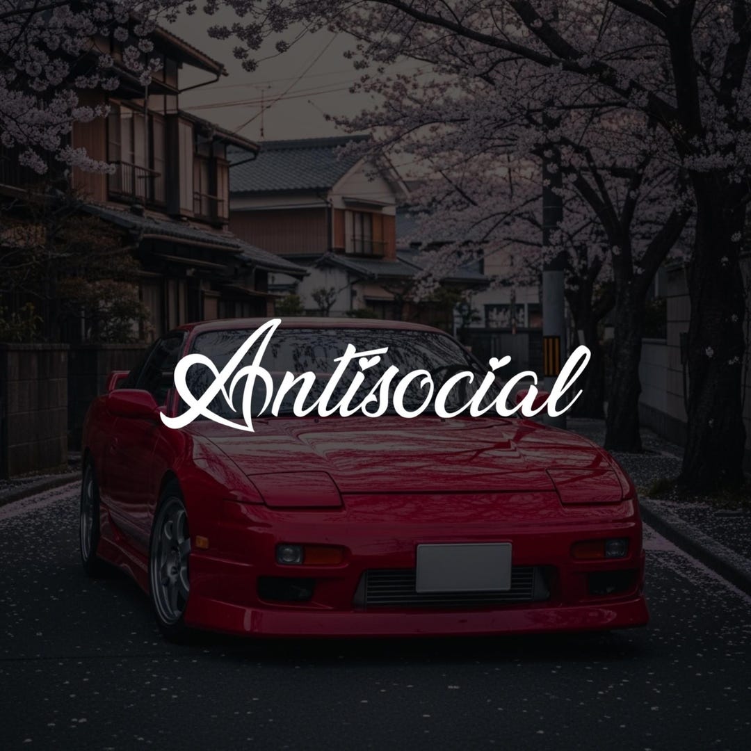 Antisocial Car Girl Vinyl Decal - JDM Anxious Sticker - Etsy