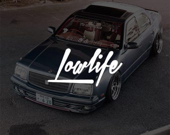 Lowered Car Sticker Funny Window Low Slammed Static Fitment JDM Vinyl ...