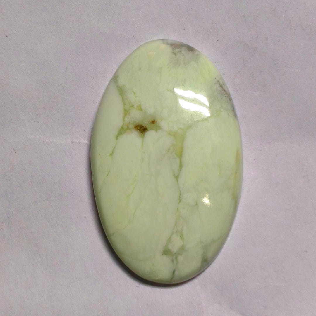 Natural Lemon Chrysoprase Cabochon: Oval Shape Chrysoprase Loose ...