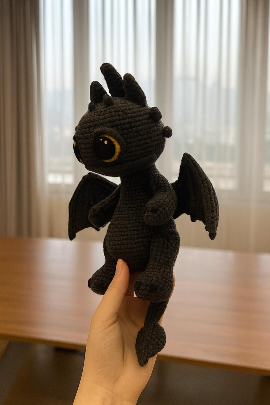 Toothless Crochet Pattern PDF, Cute Amigurumi Night Fury Dragon Plush ...