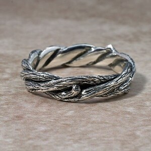 TWISTED TWIGS Wedding Ring. 14k Gold, Choice of Yellow, White or Rose ...