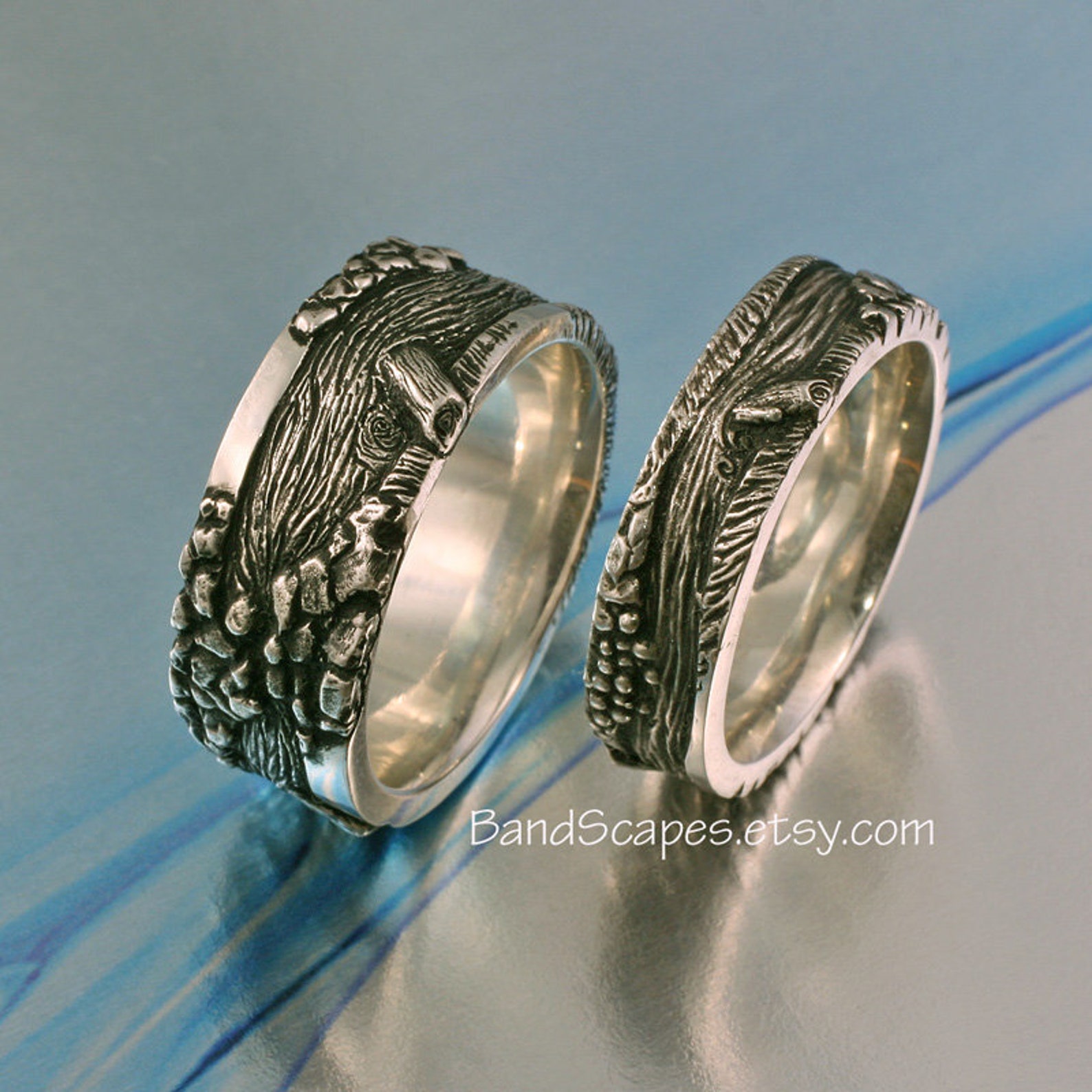 WILD RIVER BAND Sterling Silver Flowing River Wedding Band | Etsy