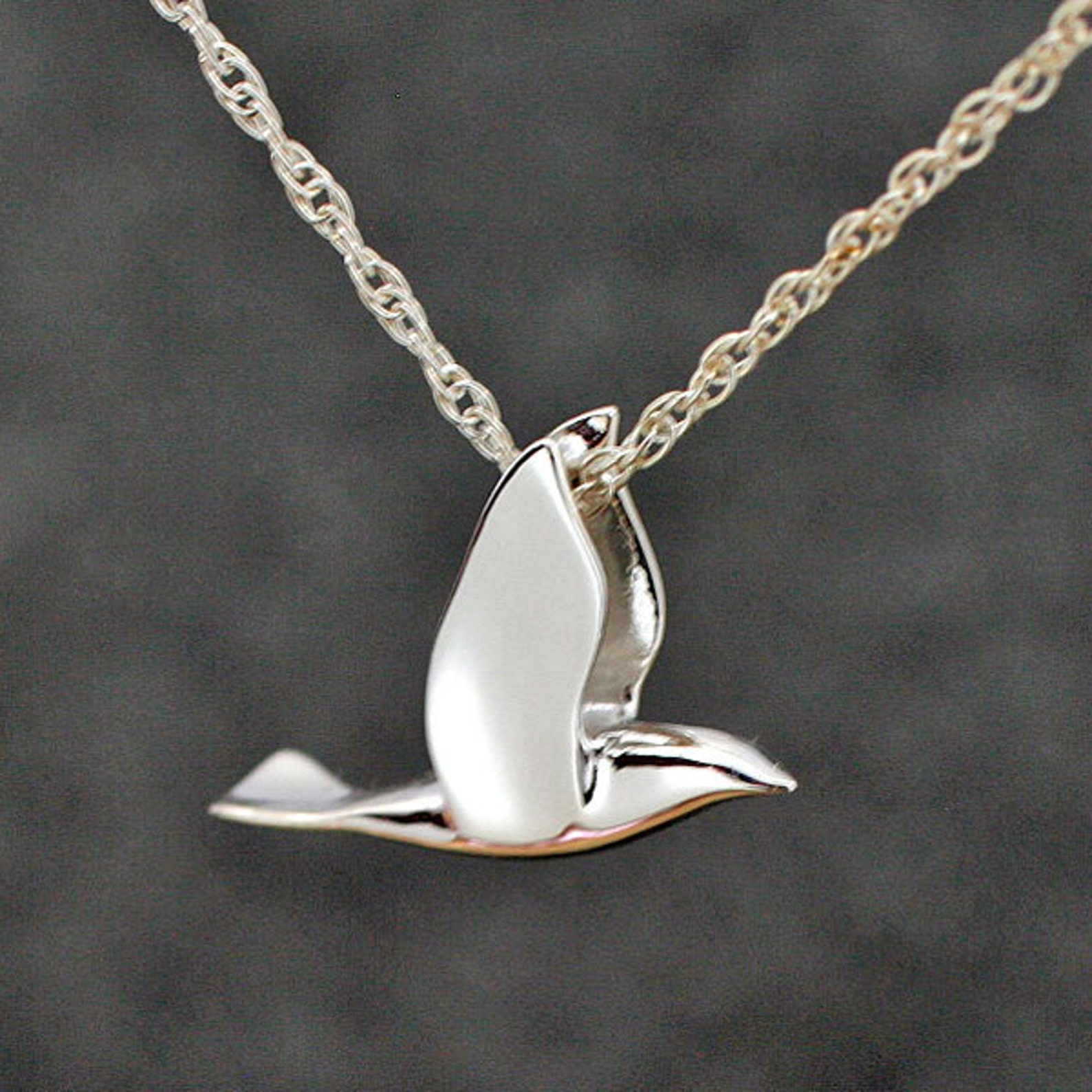 DOVE PENDANT Graceful 3-D Form in Sterling Silver Includes - Etsy