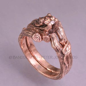 The ACADIA Wedding Ring Set. CHOCOLATE DIAMOND. Your Choice of 14k Gold ...