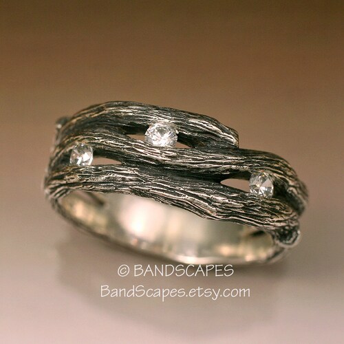 TWISTED TWIGS Wedding Ring. This Band Made in Sterling Silver. - Etsy