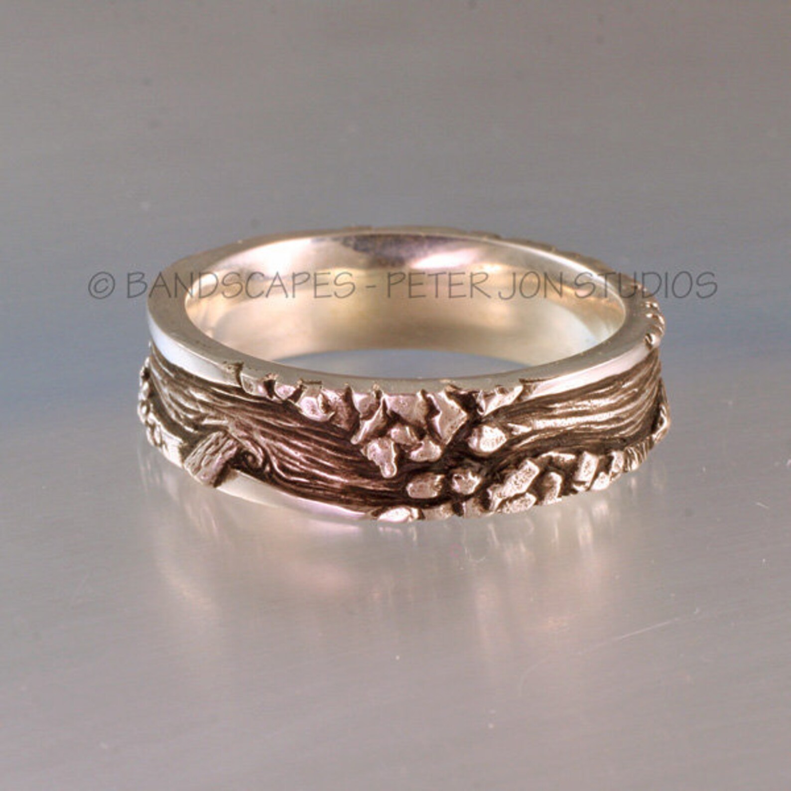 WILD RIVER BAND Sterling Silver Flowing River Wedding Band | Etsy