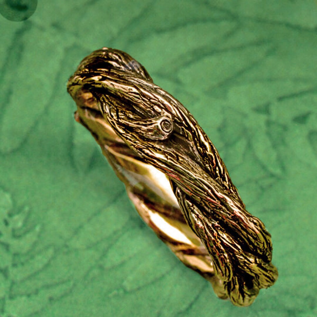 TWISTED TWIGS Wedding Ring. 14k Gold, Choice of Yellow, White or Rose ...