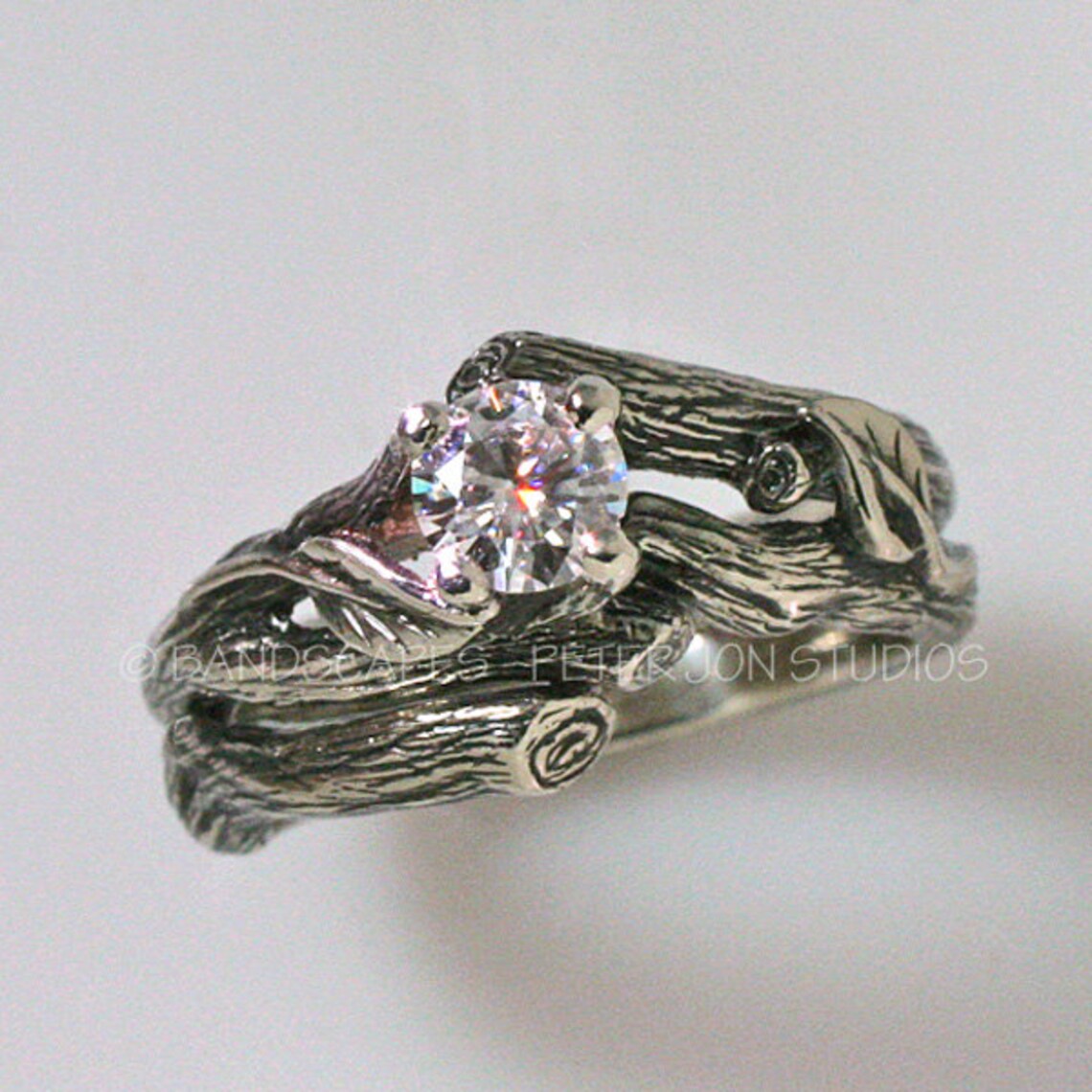 5mm ACADIA WEDDING RING Set Engagement Ring Matching Weddng - Etsy